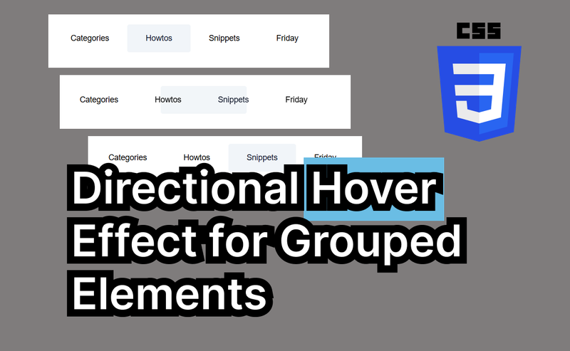 Pure CSS Directional Hover Effect for Grouped Elements