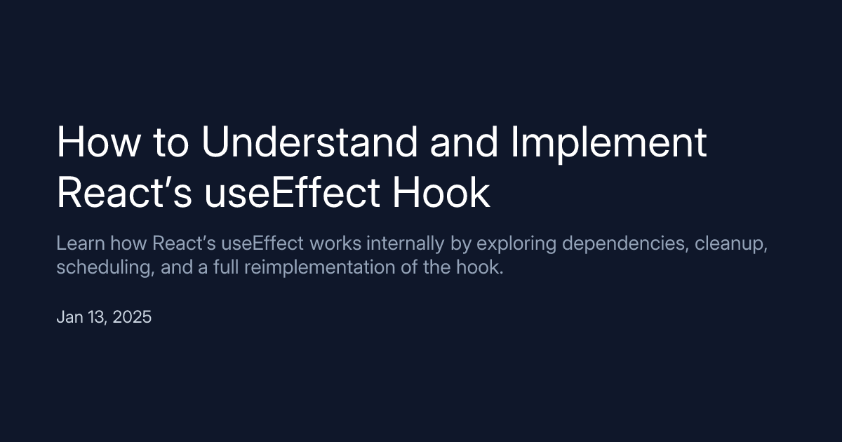 How to Understand and Implement React’s useEffect Hook